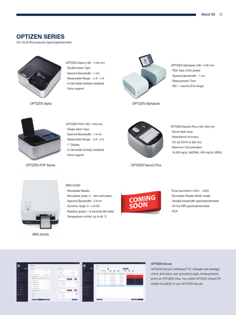 Optizen Series Catalogue | PDF | Ultraviolet–Visible Spectroscopy ...