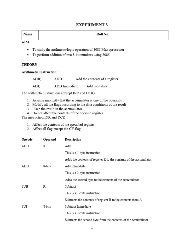 Experiment 3 | PDF | Assembly Language | Computer Architecture
