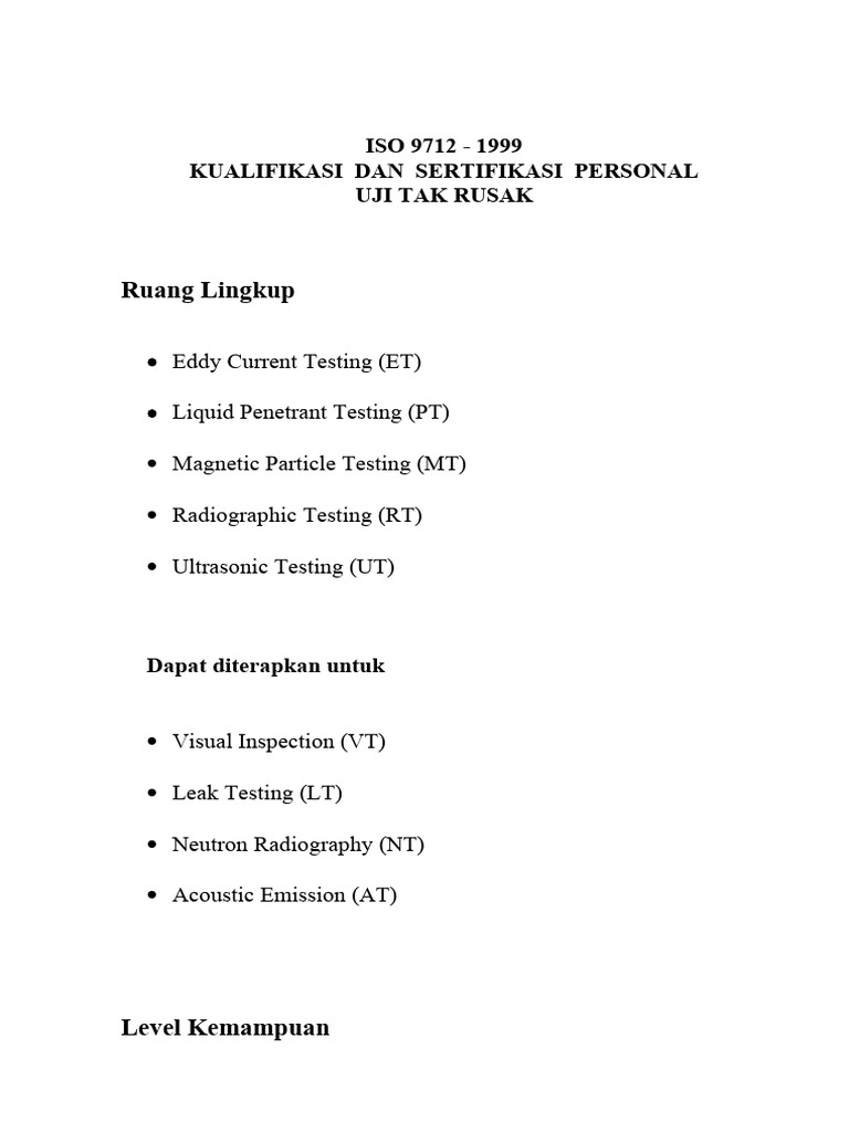 Iso 9712 | PDF | Komputer