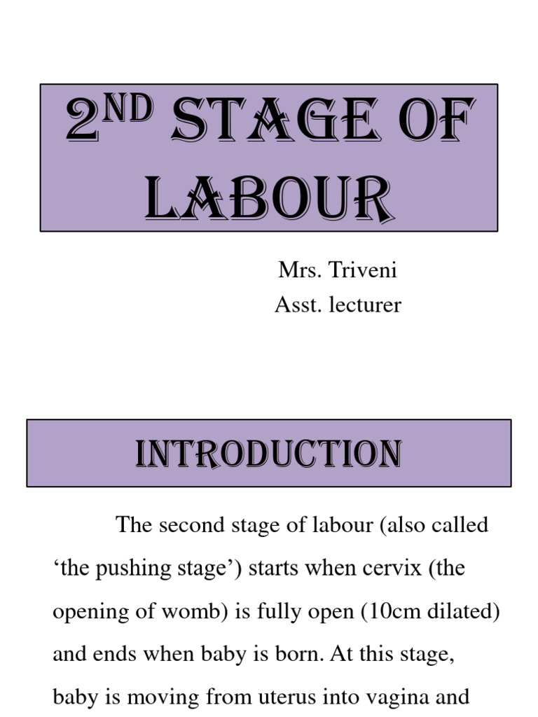 2nd Stage of Labour | PDF | Childbirth | Pelvis