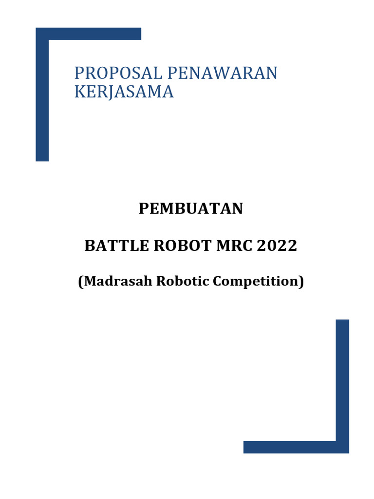 Kerjasama Battle Robot MRC 2022 | PDF