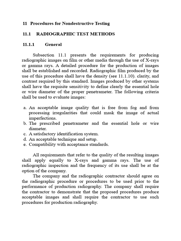 API 1104 | Download Free PDF | Radiography | Welding