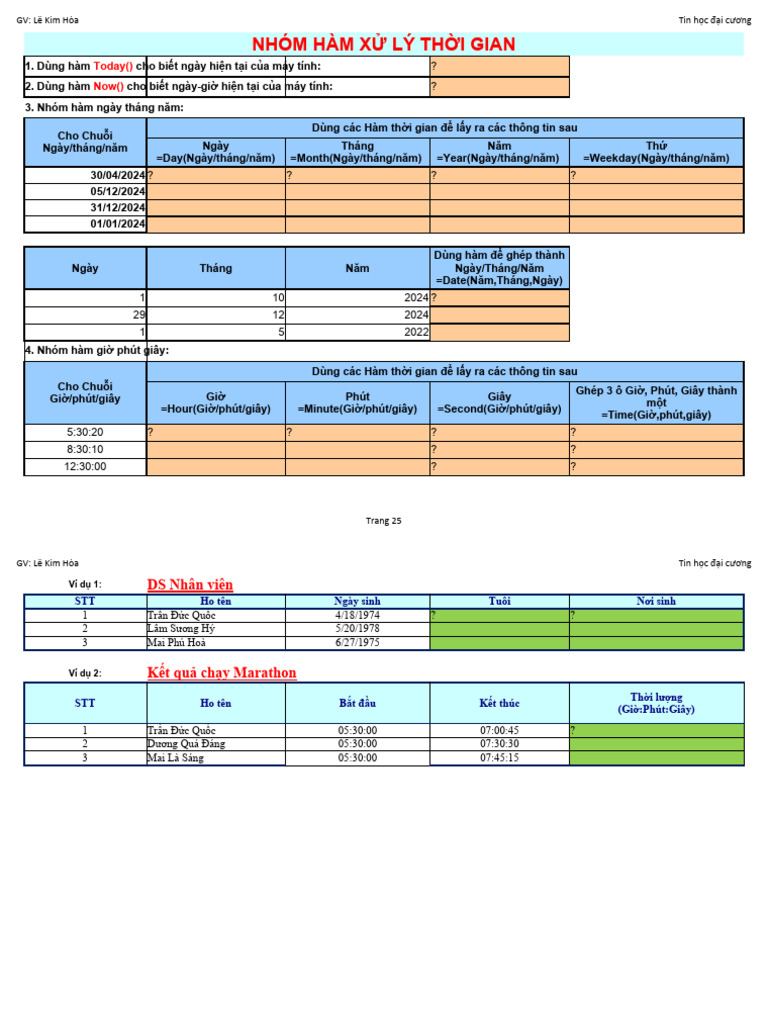 DateTime Function | PDF