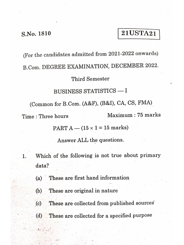 BS University Questions paper | PDF