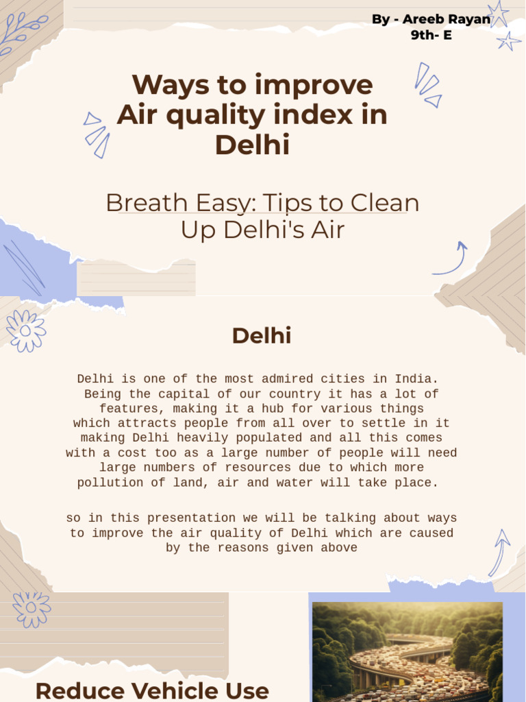 Improve Delhi's Air Quality Tips | PDF | Air Pollution | Climate Change ...