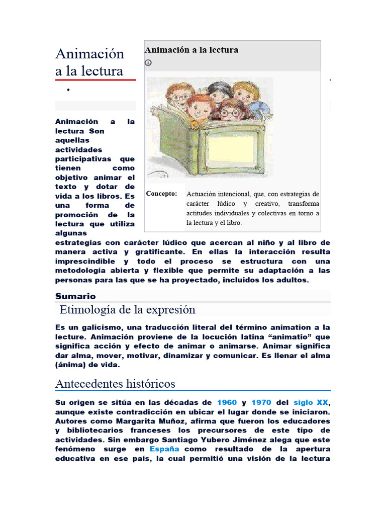 Animación A La Lectura Estrategias Lúdicas Pdf Experiencia