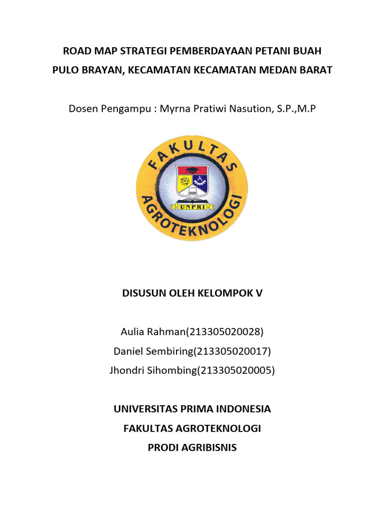 Strategi Pemberdayaan Petani Buah Medan | PDF