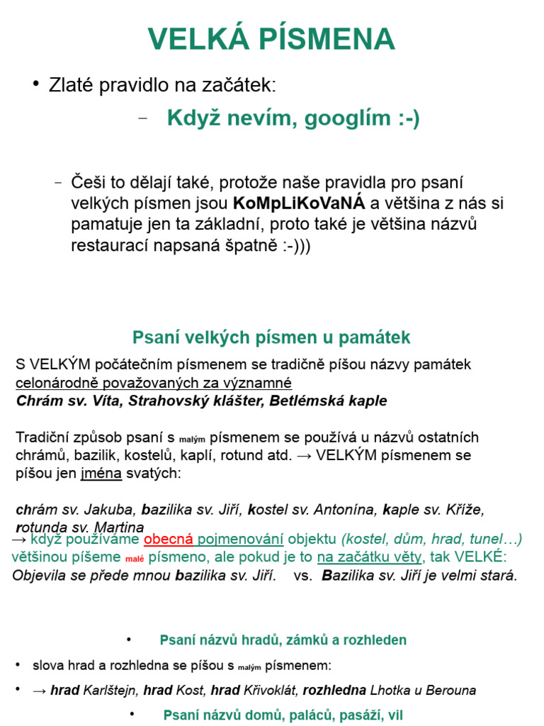 Czech Capital Letters | PDF