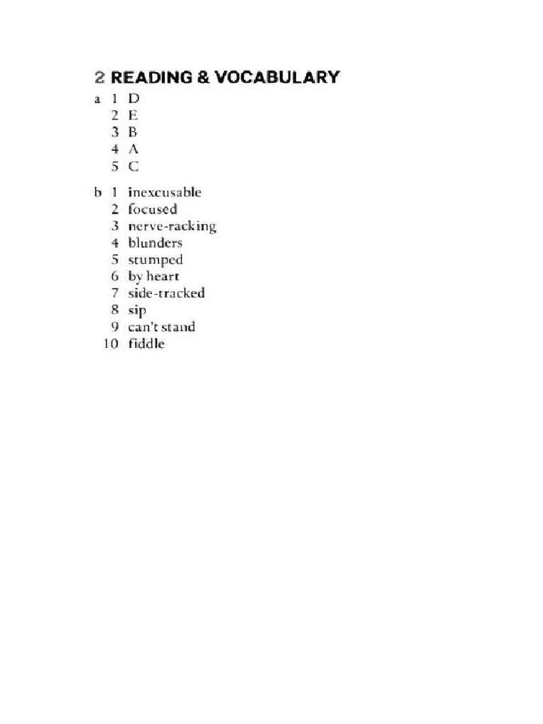 Reading Answers | PDF