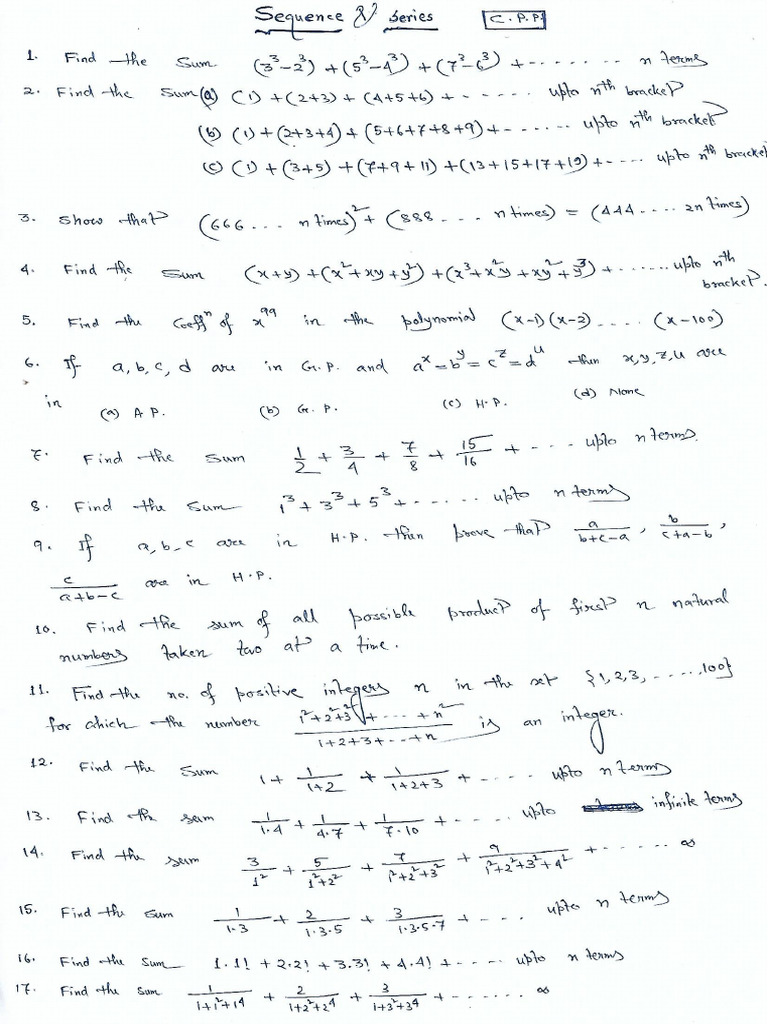Sequence & Series CPP | PDF