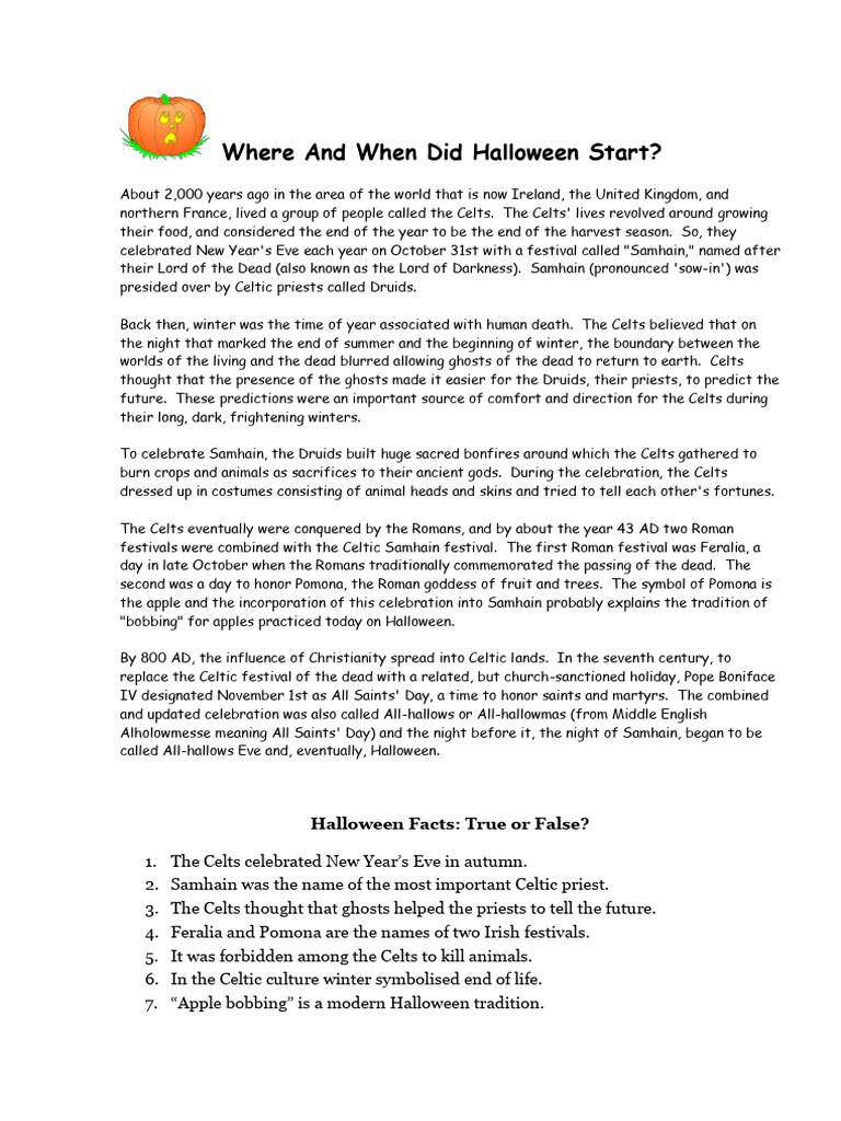 Origins of Halloween: Celtic Samhain | PDF | Halloween | Celts