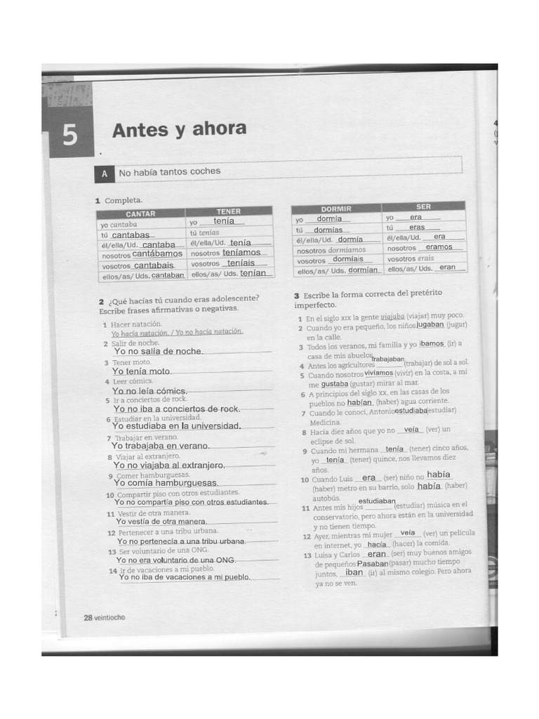 Nuevo Espanol en Marcha Unidad5 | PDF