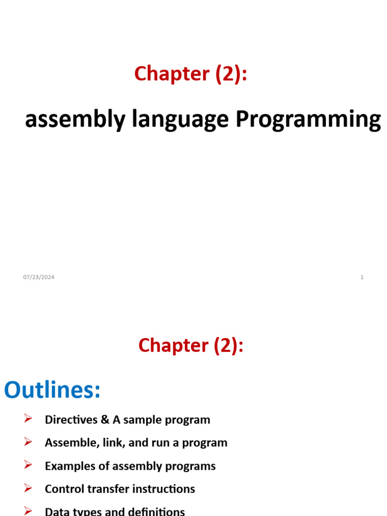 Micro - Lecture CH 2 | PDF | Assembly Language | Computer Science