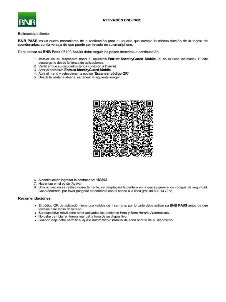 Codigoqr BNB | PDF | Finanzas y dinero | Informática