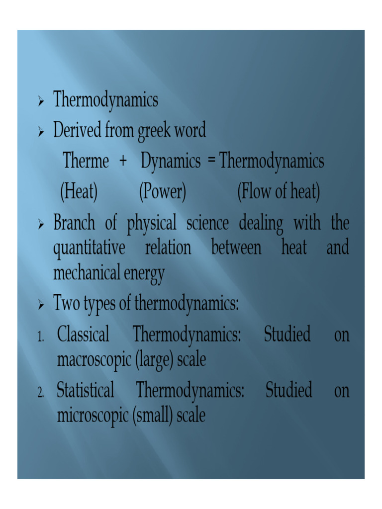 Thermodynamics and Chemical Processes - 1 | PDF | Thermodynamics | Heat