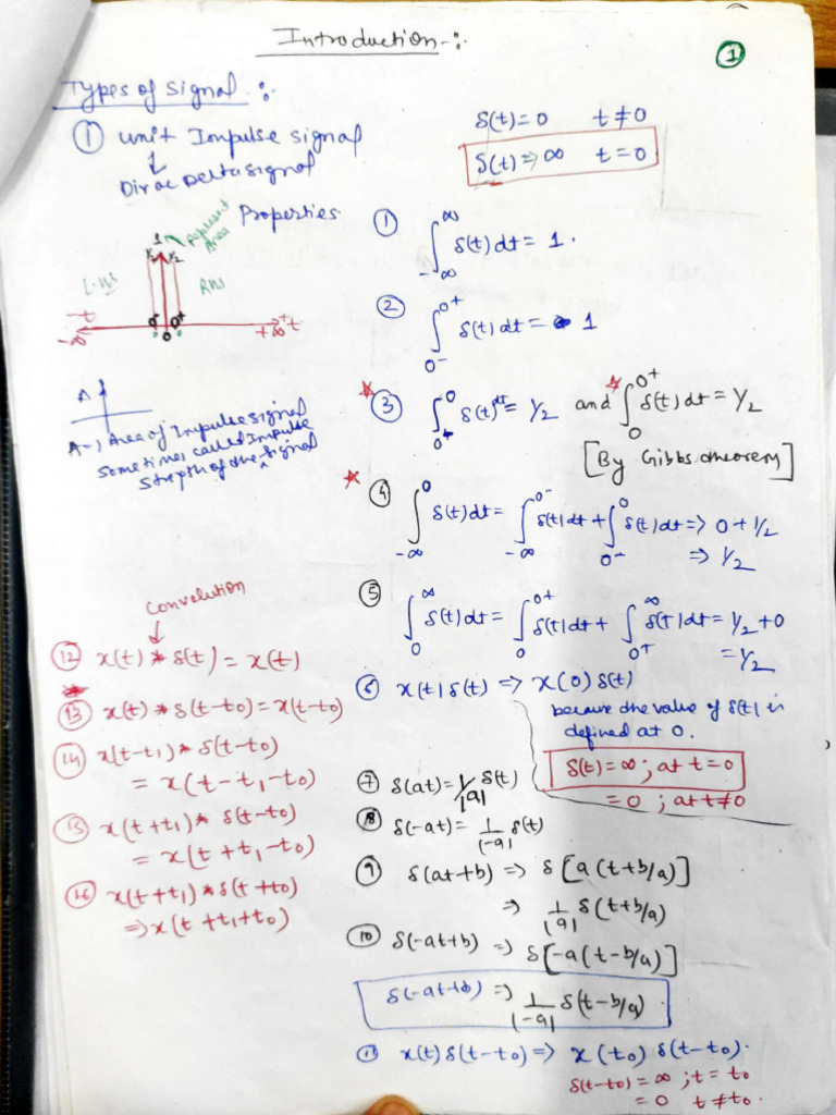Signal and System Handwritten 1 | PDF
