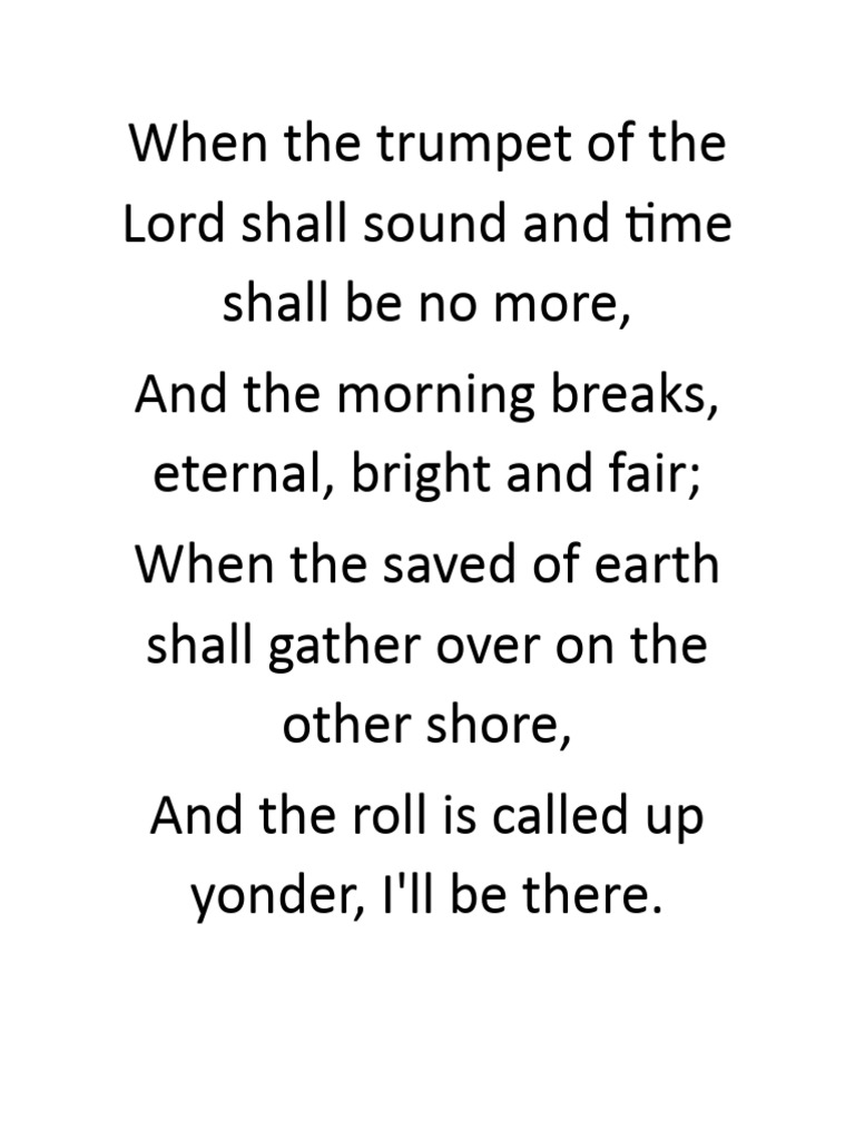 When the Trumpet of the Lord Sounds | PDF