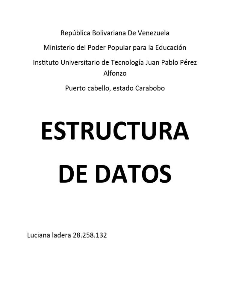 Estructura de Datos | PDF | Cola (tipo de datos abstractos) | Gestión ...