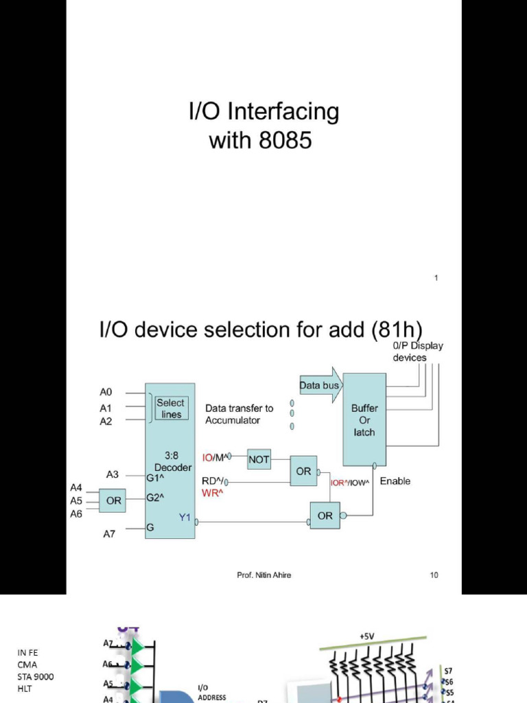 Io Interfacing 8085 | PDF