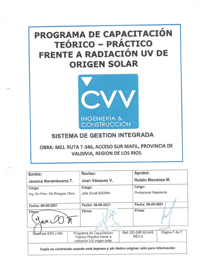 Programa de Capacitación | PDF