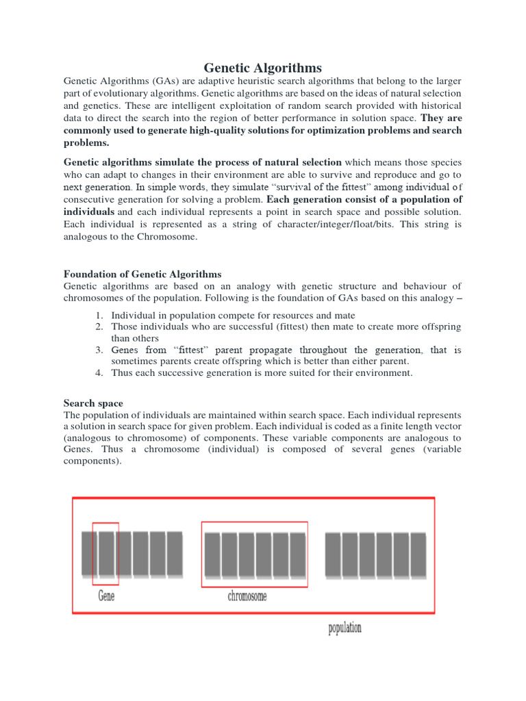 Genetic Algorithms | PDF | Genetic Algorithm | Mathematical Optimization Genetic Algorithms | PDF | Genetic Algorithm | Mathematical Optimization