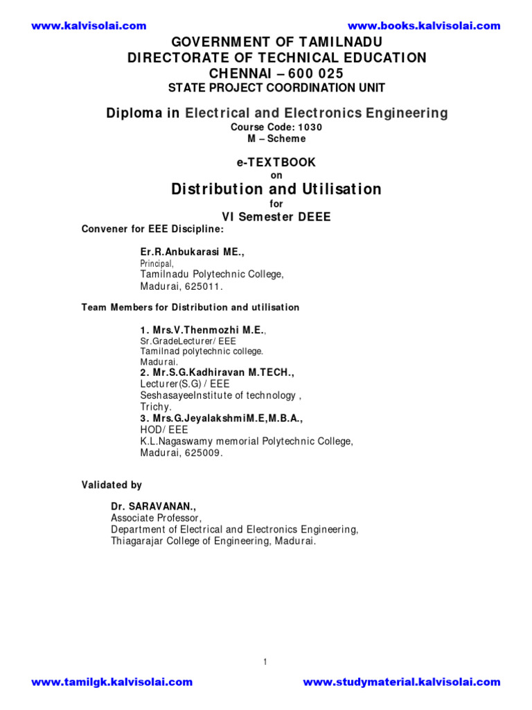 Distribution and Utilization EEE Textbook | PDF | Electrical Substation ...