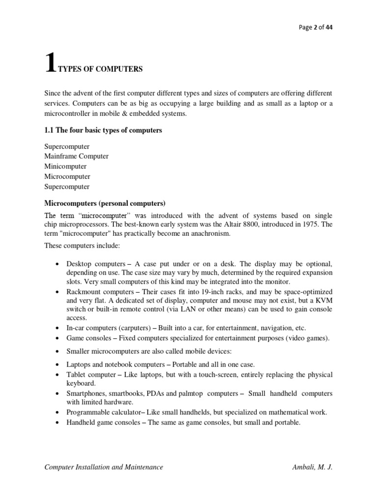 316 Types of Computers | PDF | Input/Output | Series And Parallel Circuits 316 Types of Computers | PDF | Input/Output | Series And Parallel Circuits