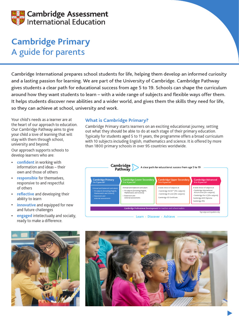 Cambridge Primary: Parent Guide | PDF | Curriculum | Schools