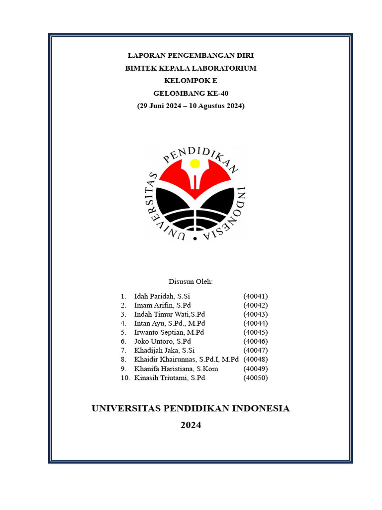 Laporan Pengembangan Diri | PDF