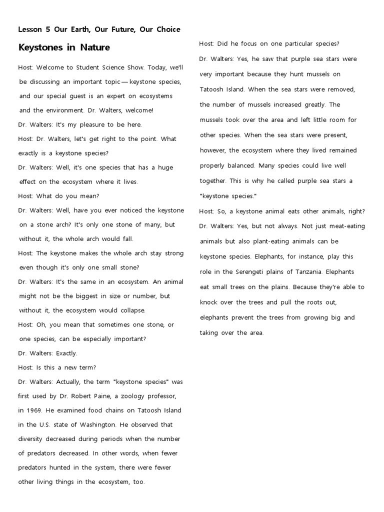 Lesson 5 Our Earth, Our Future, Our Choice | PDF | Oceans | Sea