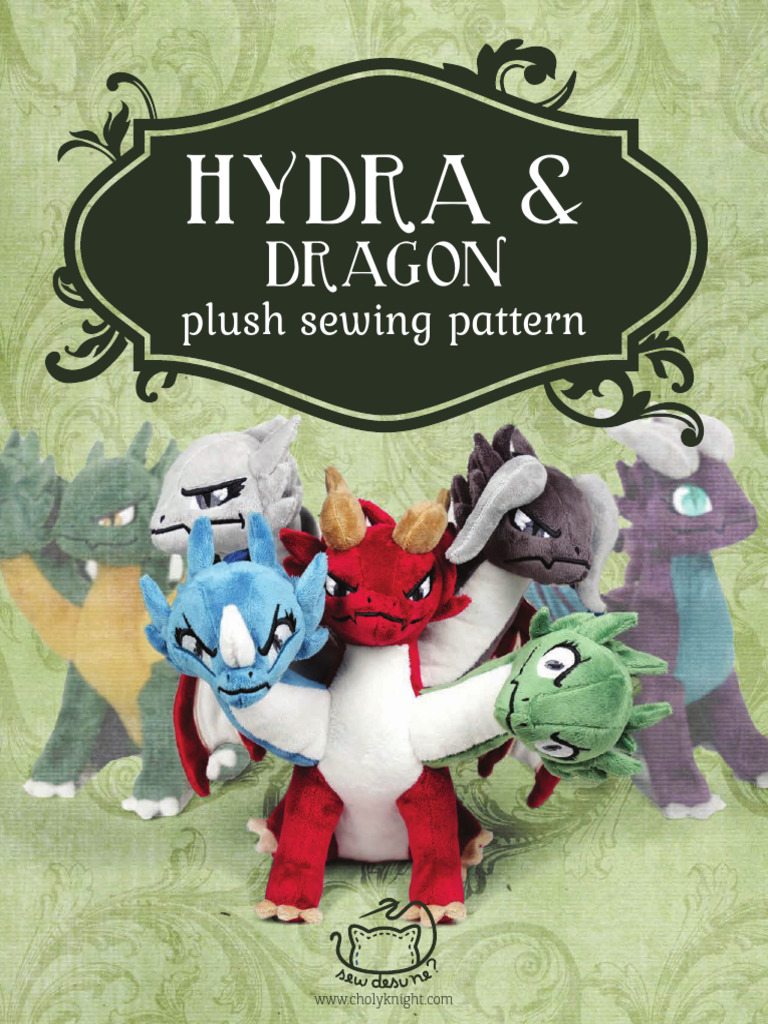 Hydra & Dragon Plush Pattern | PDF | Sewing | Sewing Needle