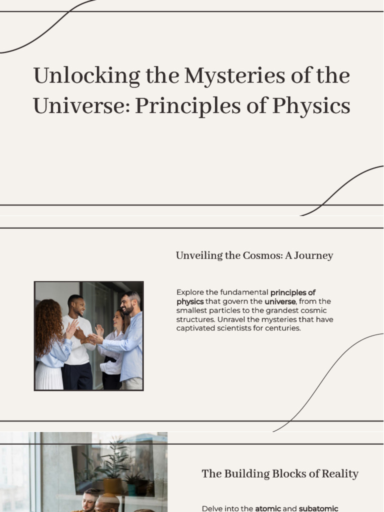 Slidesgo Unlocking The Mysteries of The Universe Principles of Physics ...