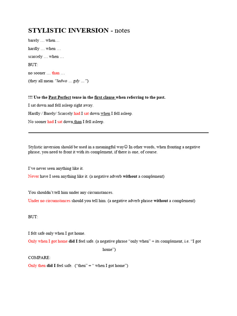 Inversion - Notes | PDF