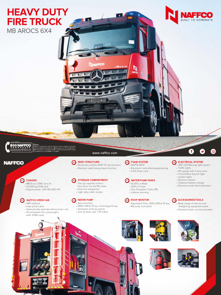 1140 - HEAVY DUTY FIRE FIGHTING VEHICLE ON MERCEDES BENZ AROCS 3336 6x4 - Lowres | PDF | Truck ...