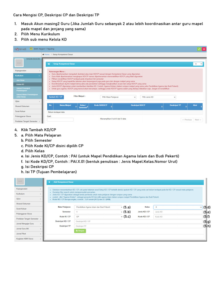 Cara Mengisi CP | PDF
