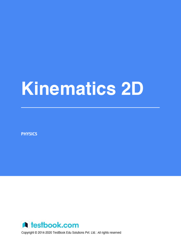 Kinematics 2d Study Notes Pdf Acceleration Kinematics