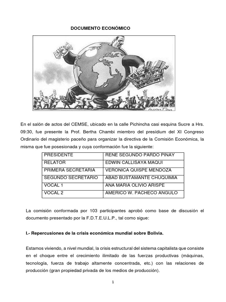 Xi Congreso Documento Economico Final | PDF | Salario | Capitalismo