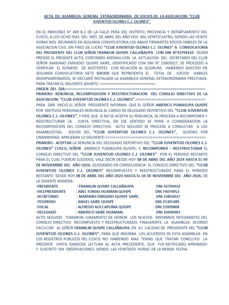 OLONES | PDF | Gobierno