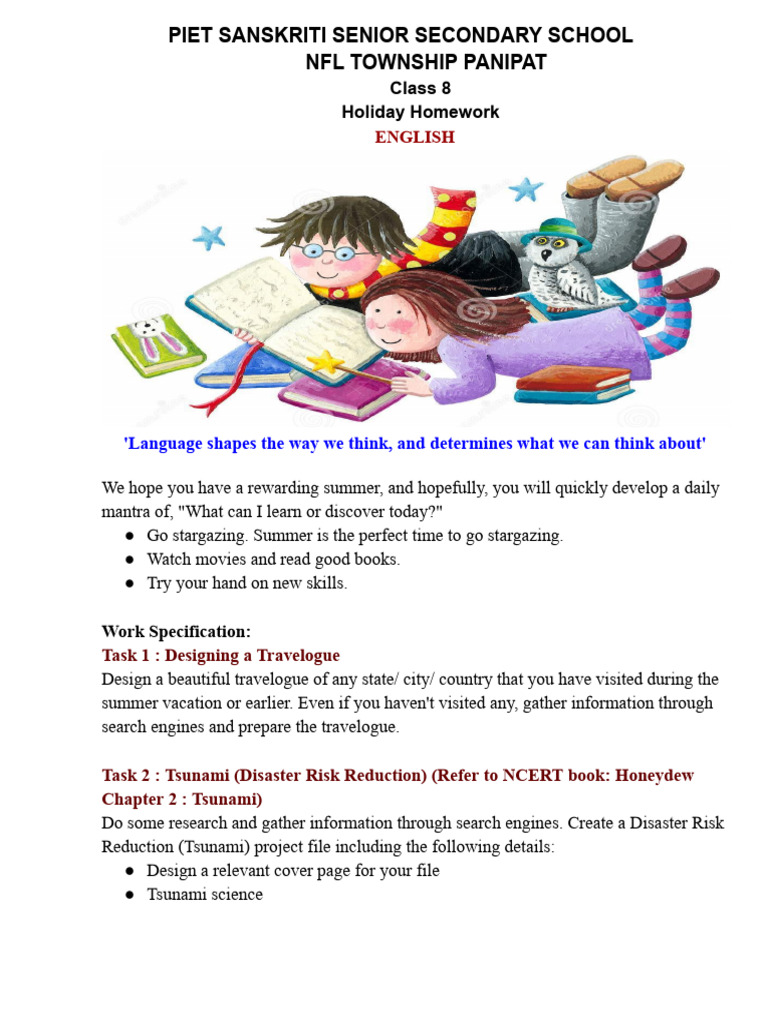 Grade 8 Holiday Homework | PDF | Artificial Intelligence | Intelligence ...