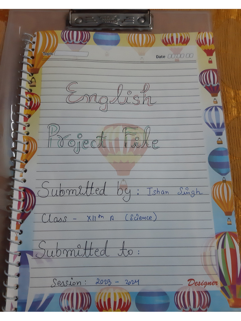 English Project File | PDF