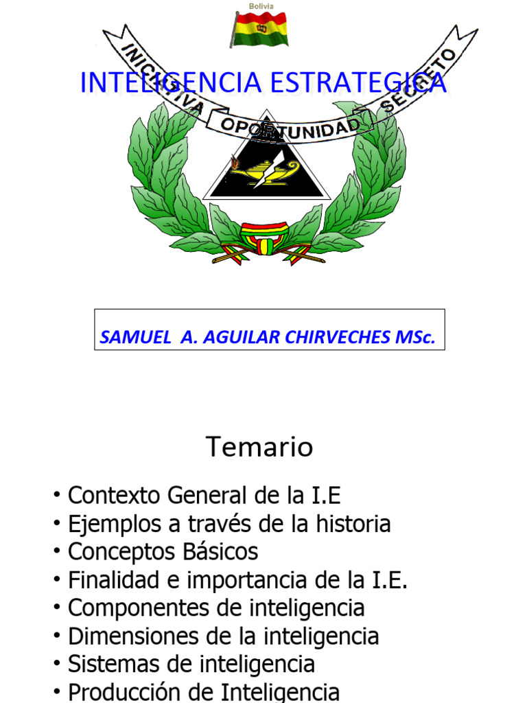 Inteligencia Estrategica | PDF | Bolivia | Inteligencia