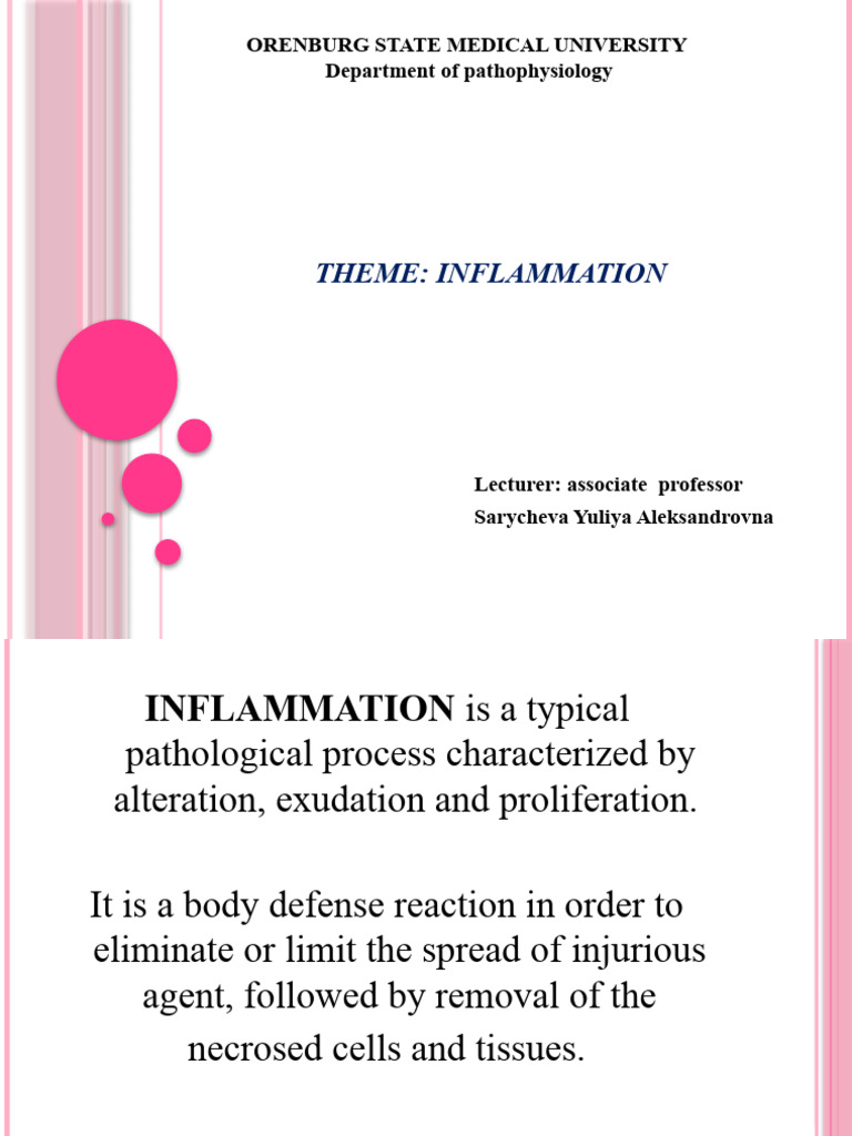 Lecture Inflammation | PDF | Inflammation | Macrophage