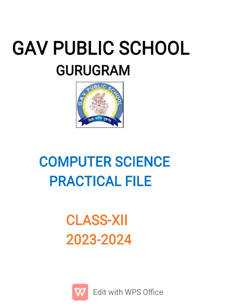 CLASS 12 PRACTICAL FILE-1 | PDF | Table (Database) | Computer Data CLASS 12 PRACTICAL FILE-1 | PDF | Table (Database) | Computer Data