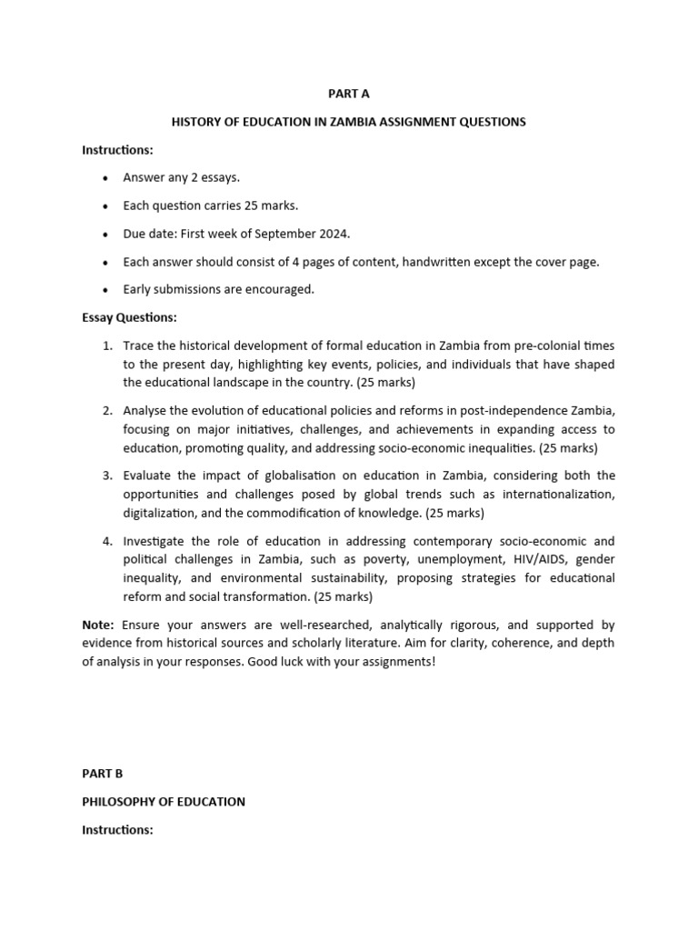 Zambian Education History & Philosophy | PDF | Learning | Education Theory