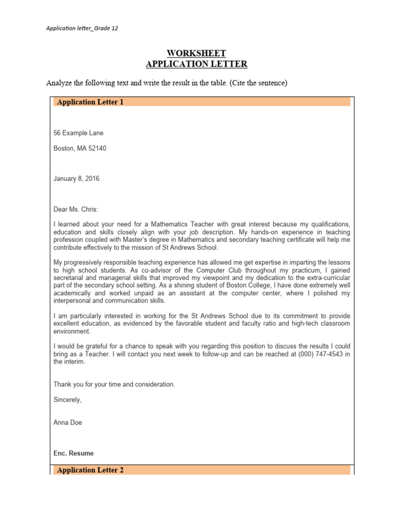 Application Letter 1 | PDF | Accounting | Health Care