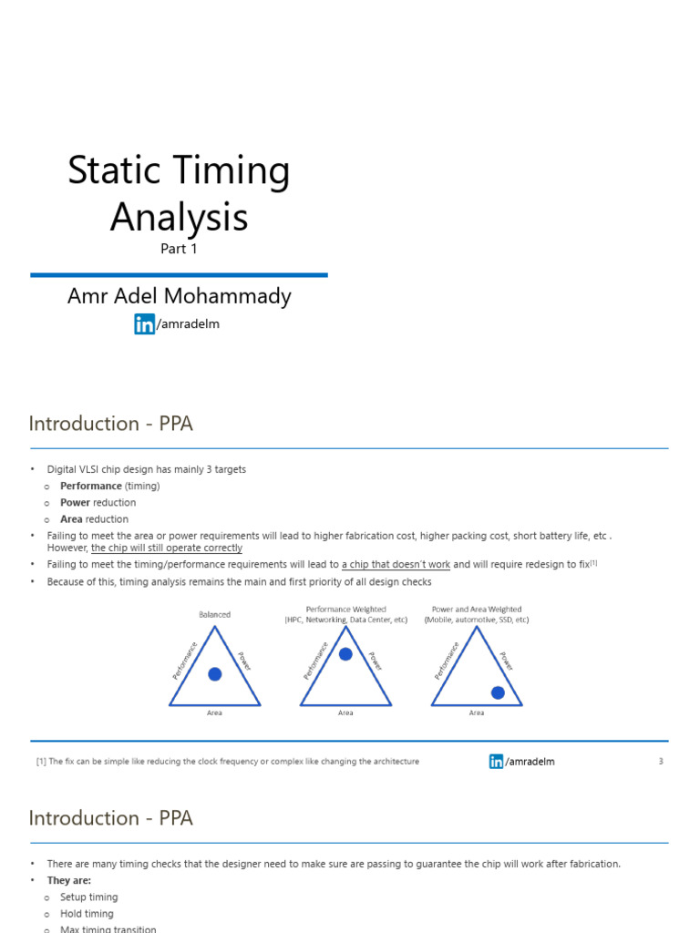 VLSI Static Timing Analysis Part 1 | PDF | Mosfet | Logic Gate