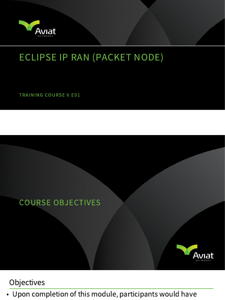 Eclipse Ip Ran (Packet Node) : Training Co Urse V.E01 | PDF ...