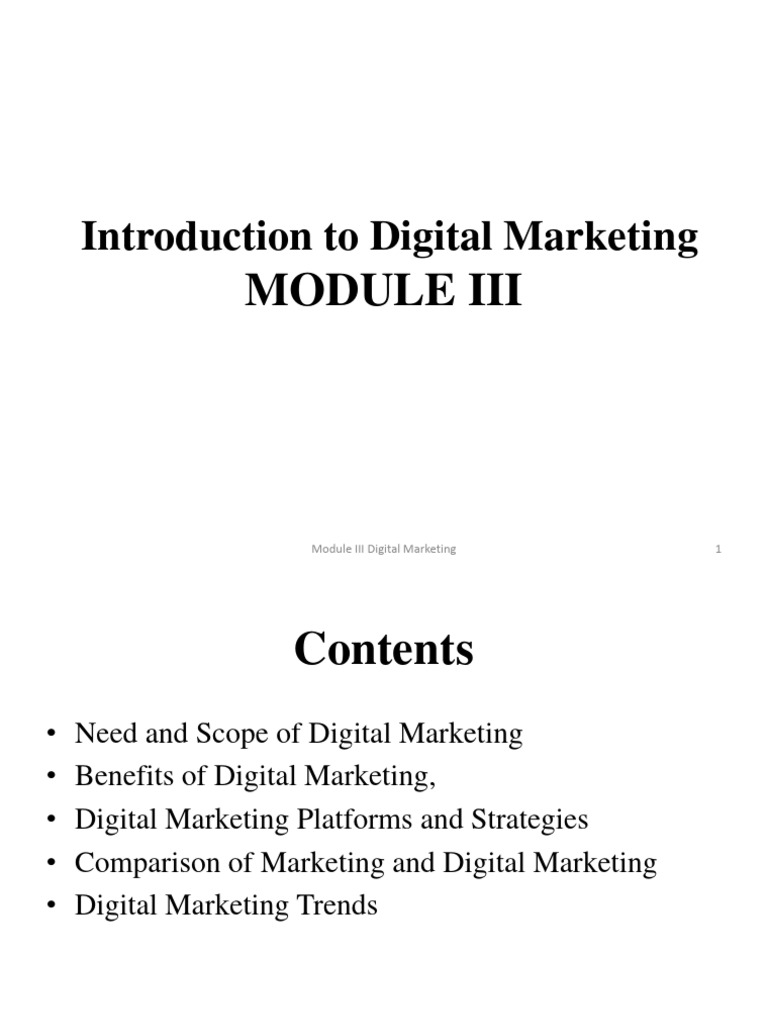 Digital Marketing Module III | PDF | Digital Marketing | Customer ...