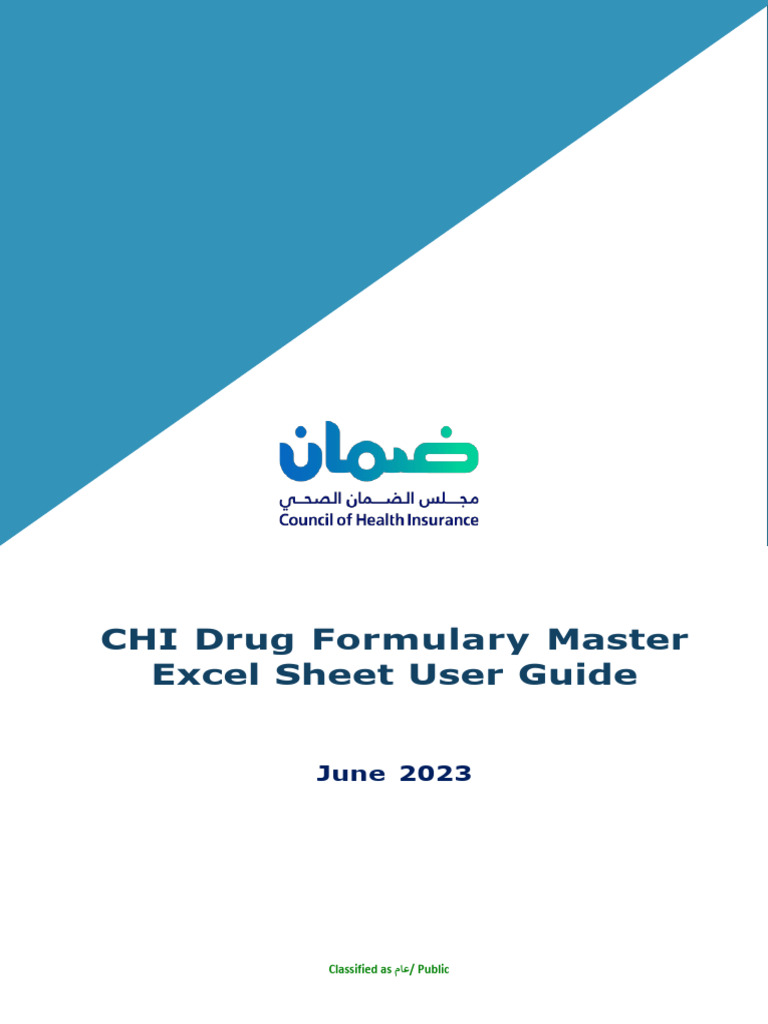 CHI Drug Formulary Master Excel Sheet User Guide | PDF | Over The ...