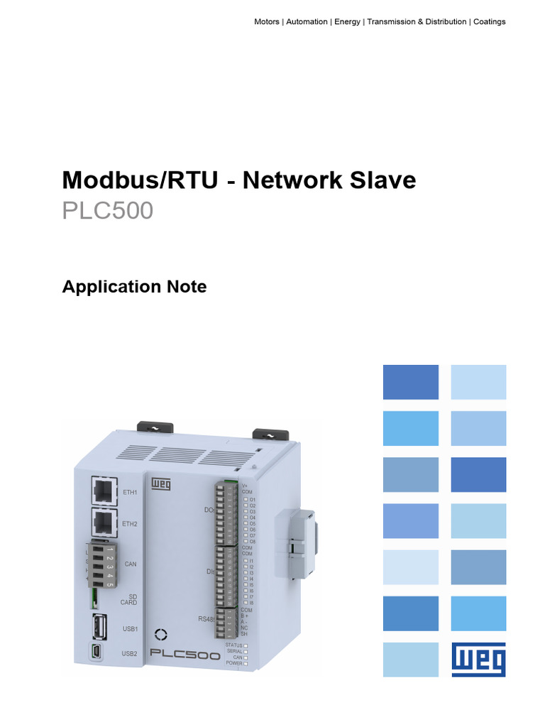 WEG-plc500-modbus-rtu-slave-applications-guides-10010165520-en | PDF | Electrical Engineering ...